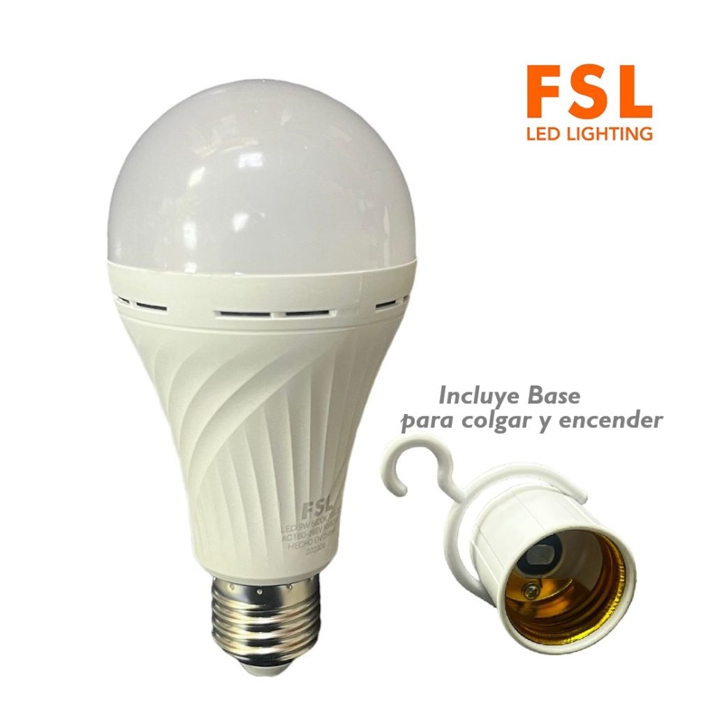 Ampolleta Recargable LED 9w 6500k – POWER LED CHILE SPA